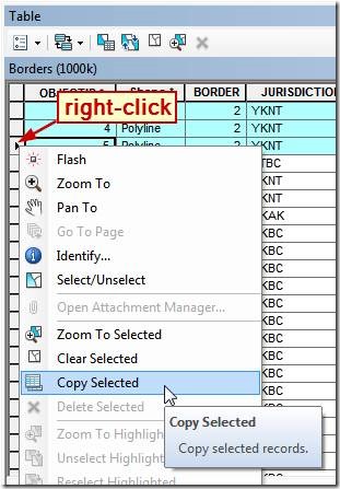 Export ArcMap table to text « Yukon GIS